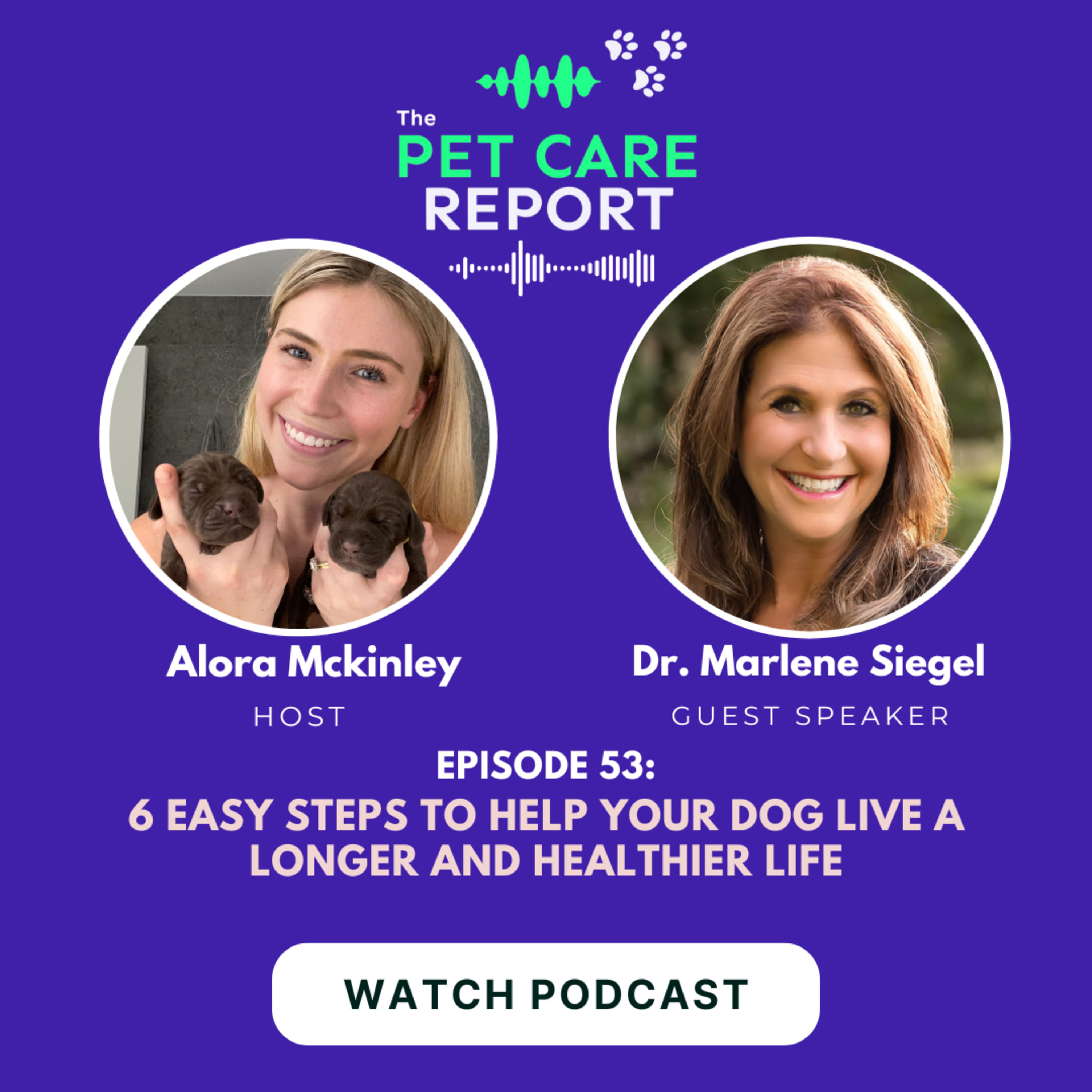 Dr. Marlene Siegel: 6 Easy Steps to Help Your Dog Live a Longer and Healthier Life | E53 | The ...