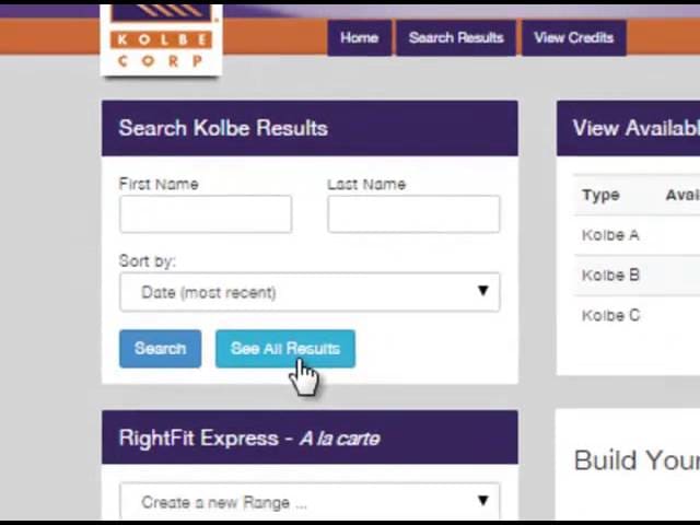 How to Search for Kolbe Index Results | Powered by Instinct | Kolbe ...